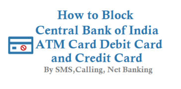 How to Block Bank of India ATM Card Debit Card Credit Card - TechAccent