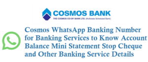 Cosmos WhatsApp Number for Banking Services to Know Account Balance ...